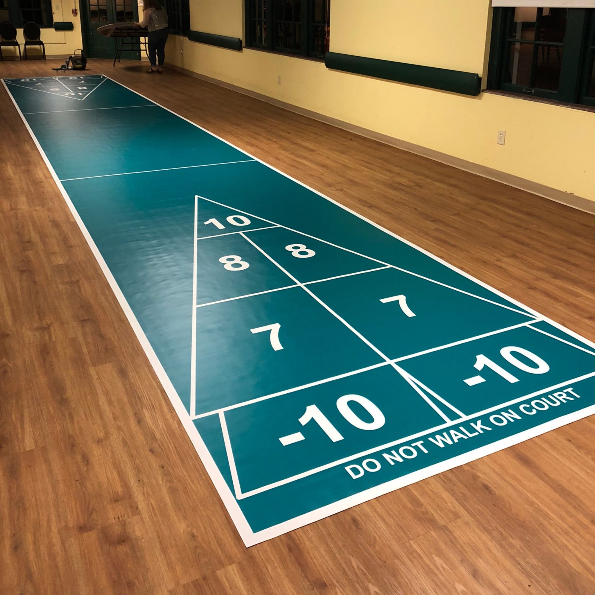 Shuffleboard Court Stencil